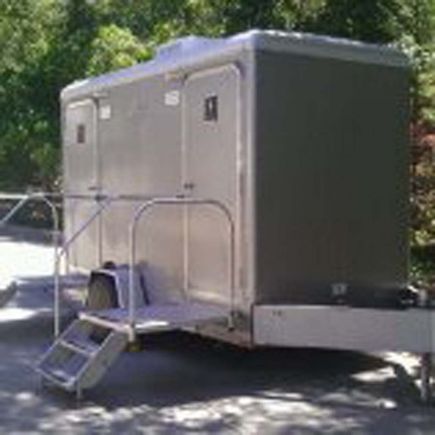 Two Stall Restroom Trailer | Royal Restrooms California